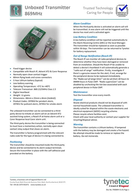 Tynetec Device Database