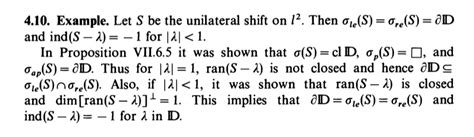 Sp Spectral Theory Regarding Essential Spectrum Of The Unilateral Shift Operator Mathoverflow