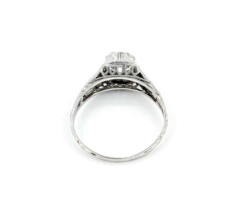 Edwardian Diamond Engagement Ring In Platinum For Sale At 1stdibs