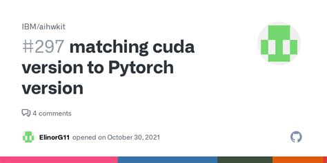 Matching Cuda Version To Pytorch Version Issue IBM Aihwkit GitHub