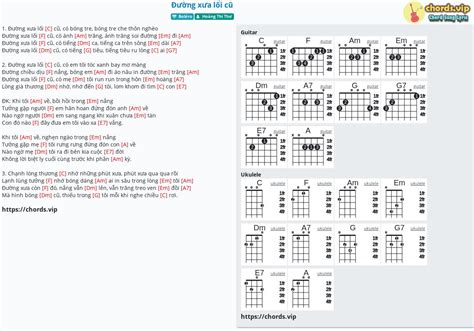 Sheet Nhạc Đường xưa lối cũ PDF song lyric sheet chords vip