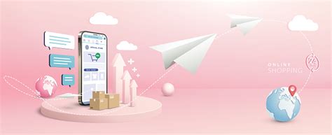모바일 응용 프로그램의 온라인 쇼핑 상점 스마트 비즈니스 마케팅 개념입니다 벡터 일러스트 레이 션 상점에 대한 스톡 벡터 아트
