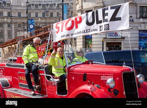 London Uk May Protesters Pictured At An Anti Ulez Protest