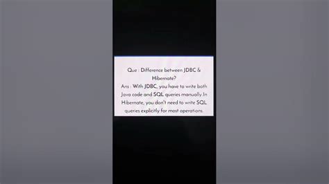 Difference Between Jdbc And Hibernate In Java Java Hibernate Jdbc