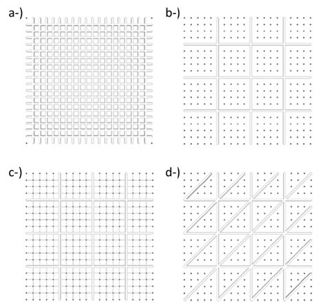 Pore Networks With Different Grid Spacings A One Population Grid