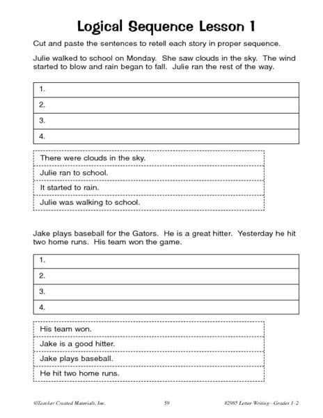 Logical Sequence Lessons 123 Lesson Plan For 2nd 3rd Grade Lesson Planet