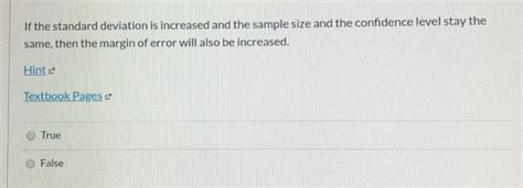 solved if the standard deviation is increased and the sample