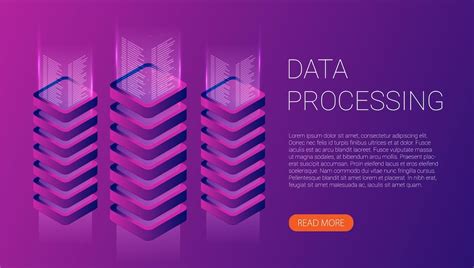 Premium Vector Concept Of Big Data Processing Energy Station Of Future Server Room Rack Data