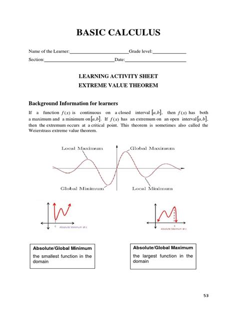 Week5 Pdf Tangent Maxima And Minima