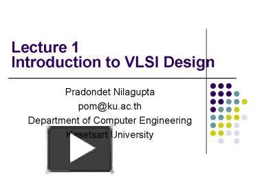 Lecture Introduction To Vlsi Design Presentation Free To View