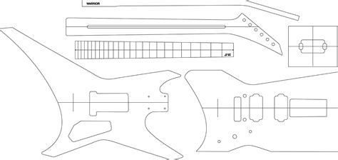Electric Guitar Layout Template Warrior Office Products
