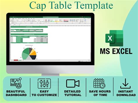 Cap Table Excel Template Capitalization Table Ownership Etsy