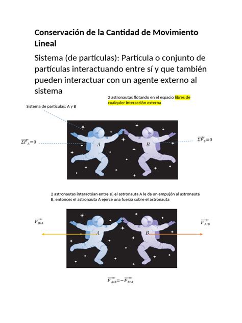 Conservación De La Cantidad De Movimiento Lineal Pdf