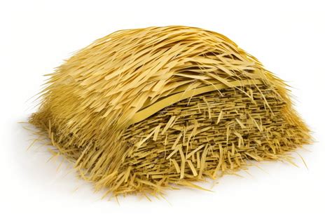 Premium AI Image | Single straw bale on a white background Generative AI