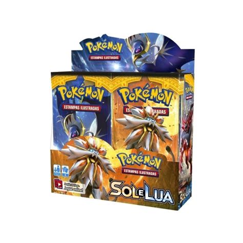 Pokémon Tcg Booster Box Sol E Lua 1 Lacrada Original Copag Em Promoção Na Americanas
