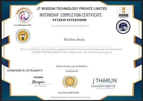 Neelima Avula On Linkedin Connections Python Internship
