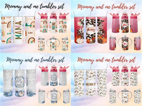 Bundle Mommy And Me Tumbler Set 1 Digital Download Png Sublimation