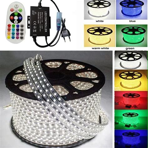 ₩5 887에서 스트립 Ac220v Bluetooth Rgb Led 스트립 조명 방수 유연성 리본 테이프 Ac110v 컨트롤러