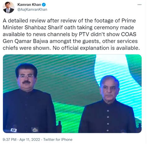 Why Army Chief Didnt Attend Shahbaz Sharifs Oath Taking Ceremony