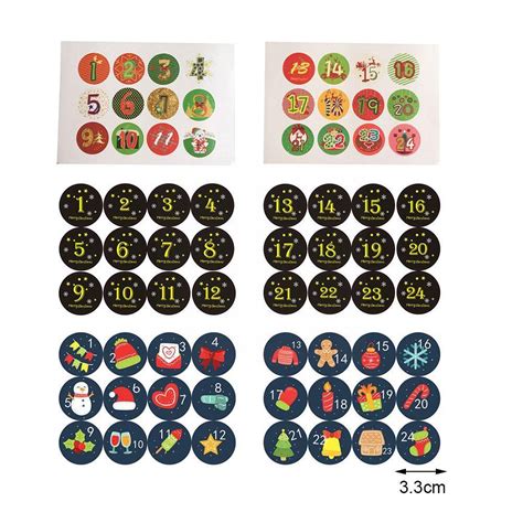 Number Paper Stickers Merry Christmas Stickers Adv Vicedeal