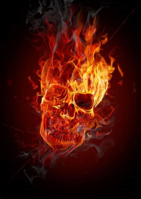 How To Create A Hellacious Flaming Skull In Photoshop
