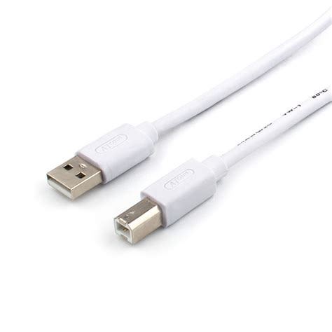 Кабель Usb 2 0 Am Bm 1 8 м White Atcom для переферии 1 Ferite Atcom Ua
