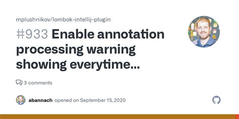 Enable Annotation Processing Warning Showing Everytime Project Is Opened · Issue 933