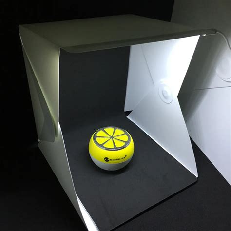 FIFATA Cm Mini Folding Studio Diffuse Soft Box Lightbox With LED Light Black White