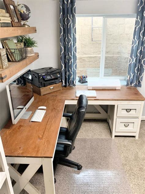 25 Free Diy L Shaped Desk Plans Ideas Blitsy