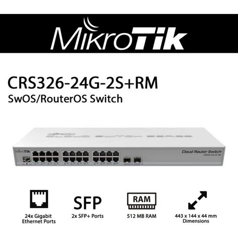 Mikrotik CRS326 24G 2S RM PROXNet