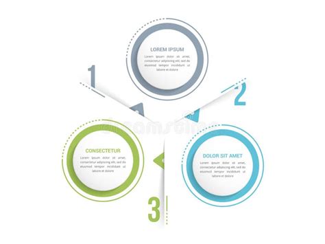 Circle Infographics Three Elements Stock Vector Illustration Of Cycle Connected
