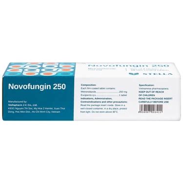 Thuốc Novofungin mg Stella điều trị nhiễm khuẩn kỵ khí