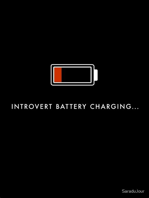 Introvert Battery Charging T Shirt By Saradujour Redbubble