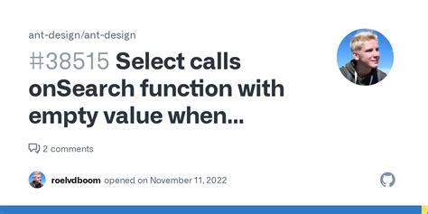 select calls onsearch function with empty value when clicking for a
