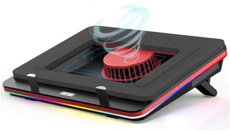 Iets Gt500 Powerful Turbo Fan 5000 Rpm Rgb Laptop Cooling Pad With