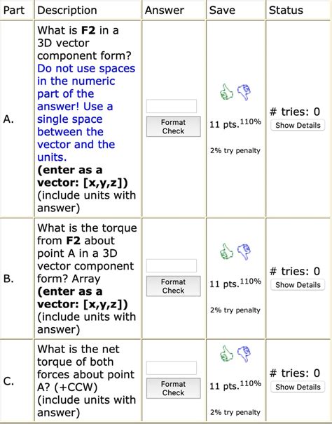 solved part description answer what is f2 in a 3d vector component