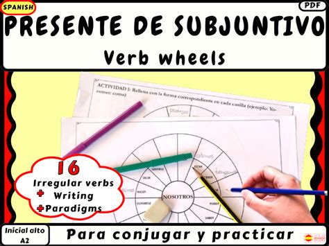 Spanish Present Subjunctive Practice 16 Irregular Verbs Conjugation
