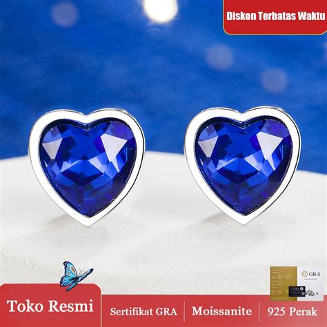 Jual Anting Tindik Anting Giwang Blue Anting Kecubung Anting Berlian