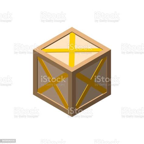 나무 상자입니다 흰색 배경에 고립 3 차원 벡터 그림입니다 0명에 대한 스톡 벡터 아트 및 기타 이미지 0명 3차원 형태