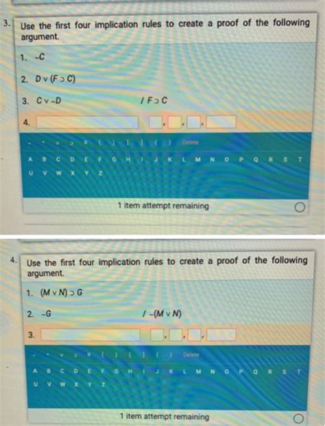 Solved 3 Use The First Four Implication Rules To Create A