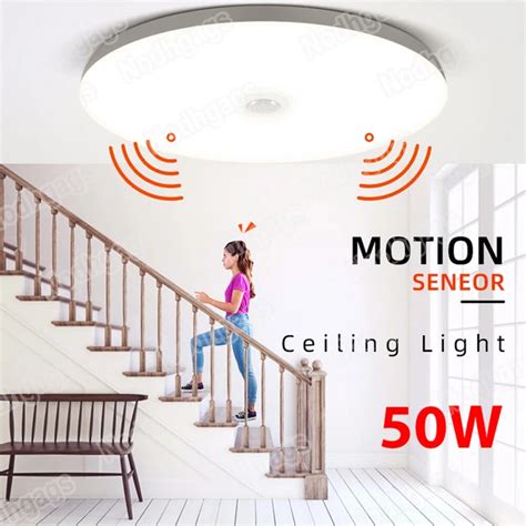 Led Ceiling Light Pir Motion Sensor Down Light Bathroom Kitchen Living