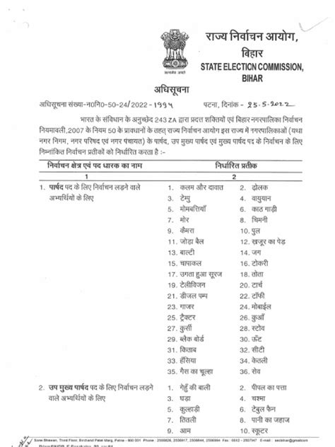 Election Symbol Pdf