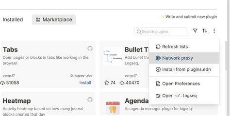 plugin marketplace in logseq not loading faq logseq