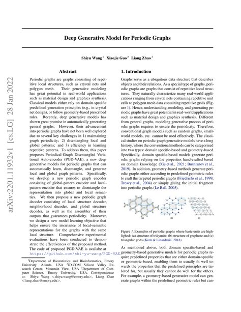 Pdf Deep Generative Model For Periodic Graphs