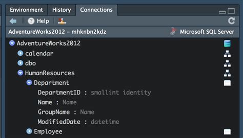 R Rstudio Connections Tab Doesnt Help Me Refer To An Object Name In