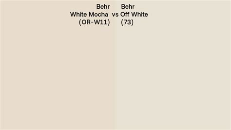Behr White Mocha Vs Off White Side By Side Comparison