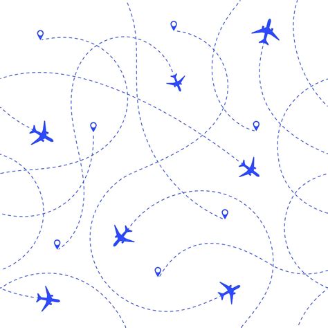 Premium Vector Seamless Pattern Airplanes Routes
