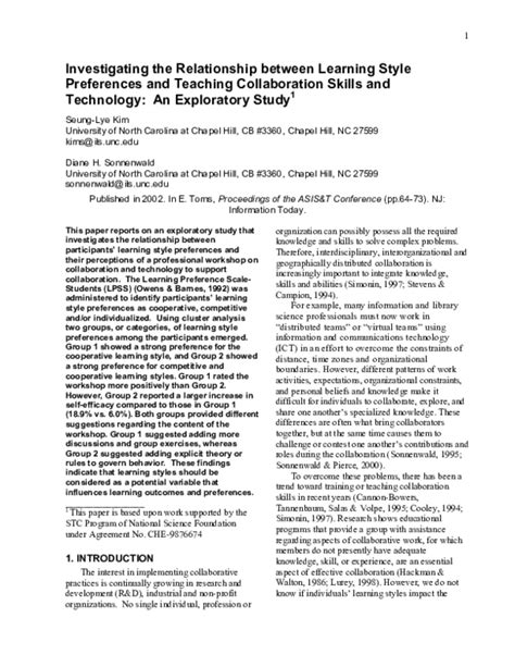 Pdf Investigating The Relationship Between Learning Style Preferences And Teaching