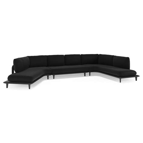 Bomero Loungehoek In Zwart Aluminium Met Lopi Baribal All Weather