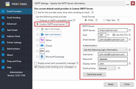 Send Emails With SMTP Mail Servers